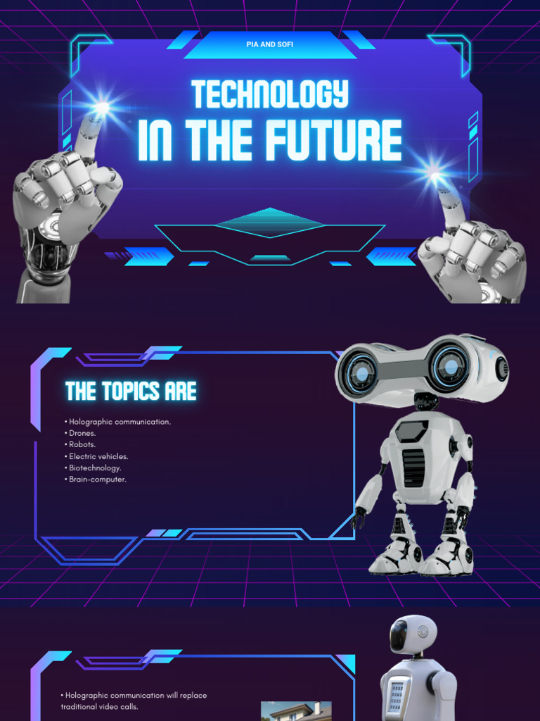 Black and Blue Modern Technology Presentation PDF | PDF