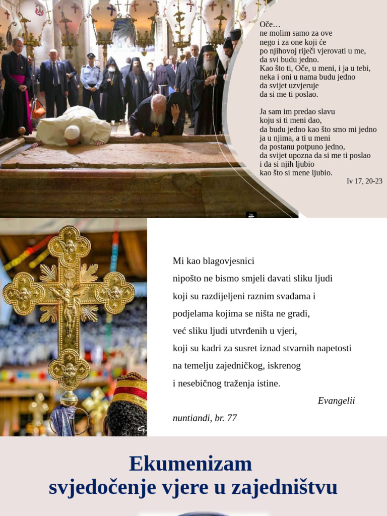 Ekumenizam-Svjedocenje Vjere U Zajednistvu (PPT NR) | PDF