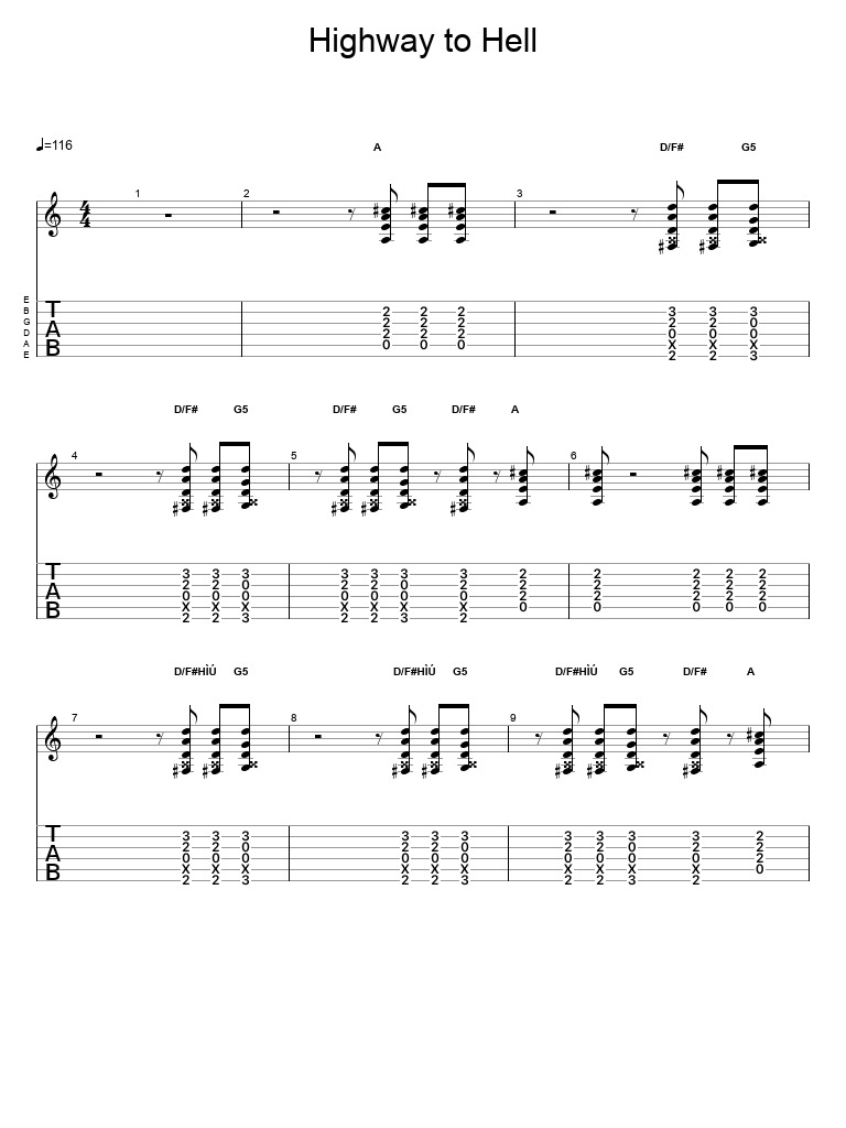 Acdc-Highway To Hell | PDF