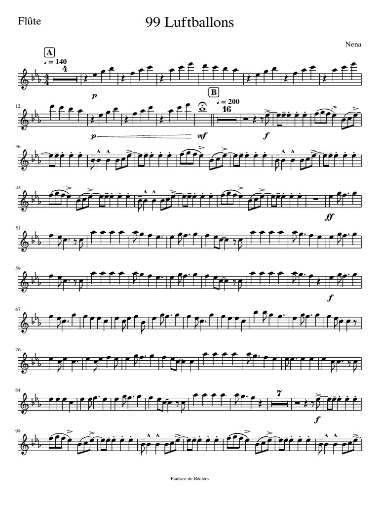VF99 Luftballons Parts-Flûte | PDF