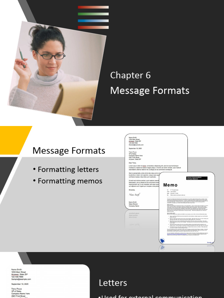 SSC102 Chapter 6 Message Formats.pptx | PDF