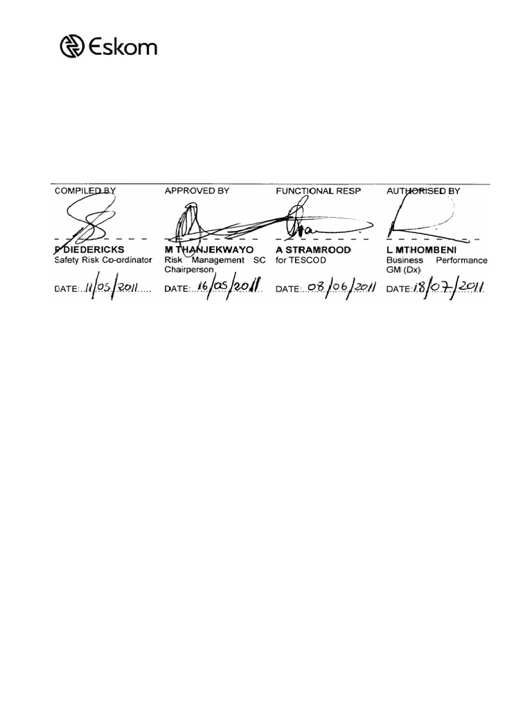 Eskom - Risk Management Filing System | PDF