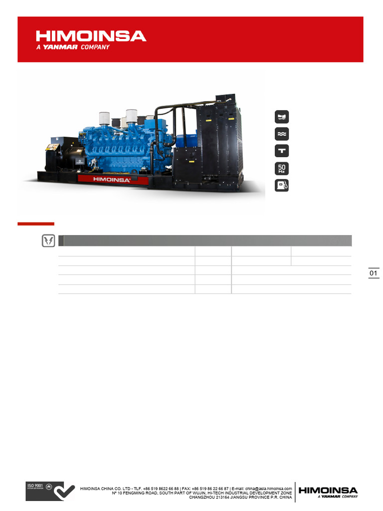 Generator Set Data Sheet HMW 2555 t5 Open Skid English | PDF