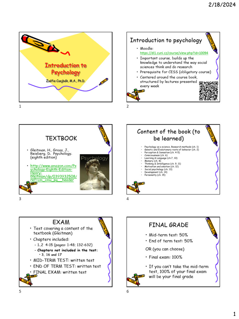 Introduction To Psychology - Lecture 1 Psychology As A Science | PDF