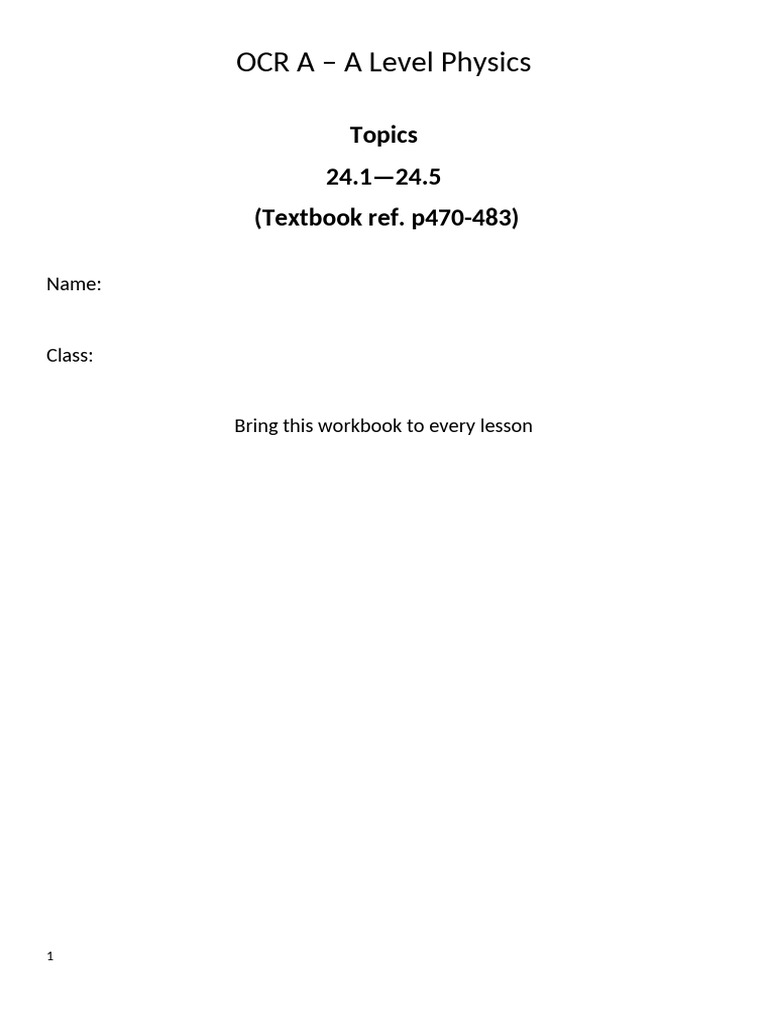 24 Particle Physics Workbook | PDF