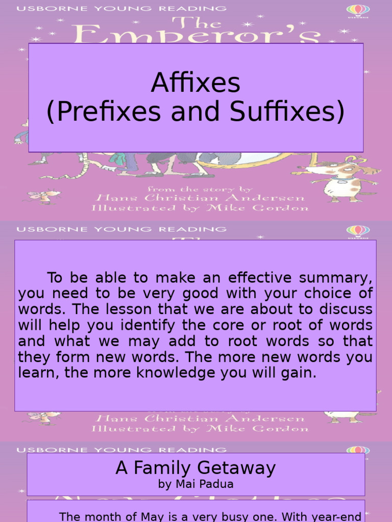 Lesson 2.3-Affixes (Prefix and Suffix) | PDF