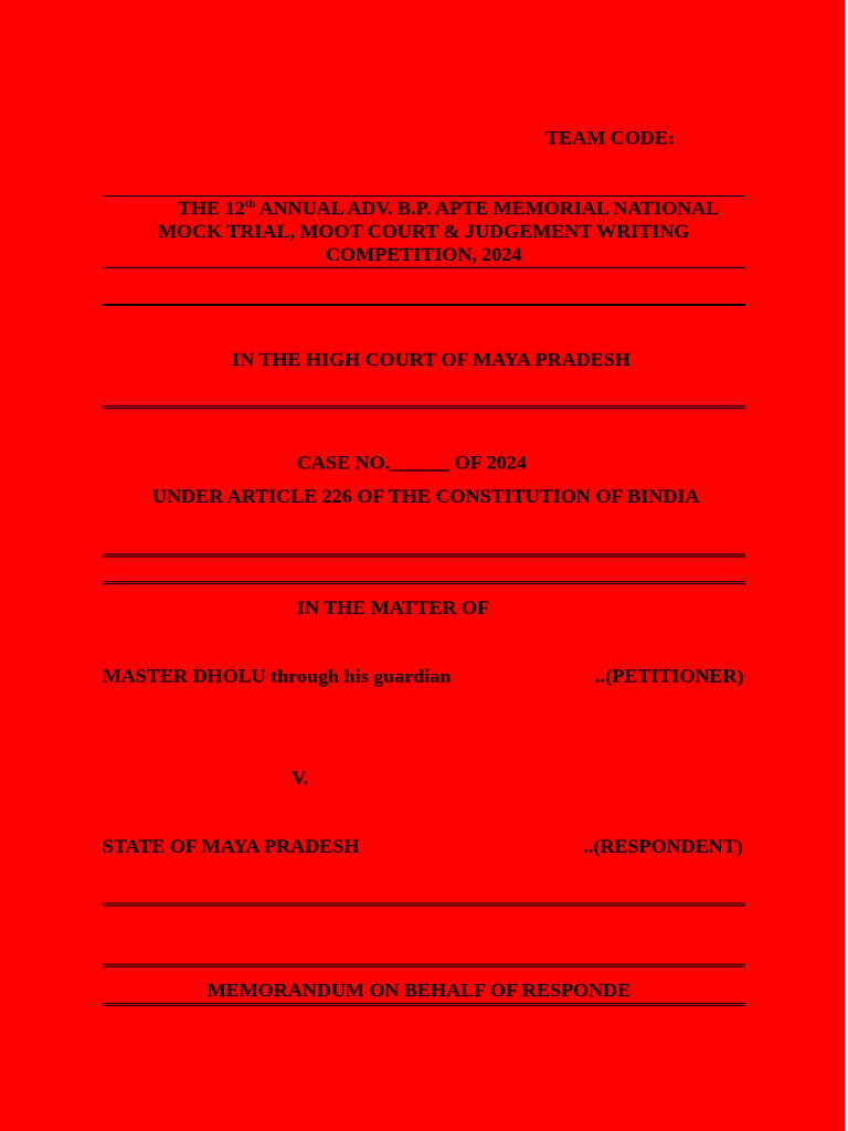 Memo For Respondent | PDF