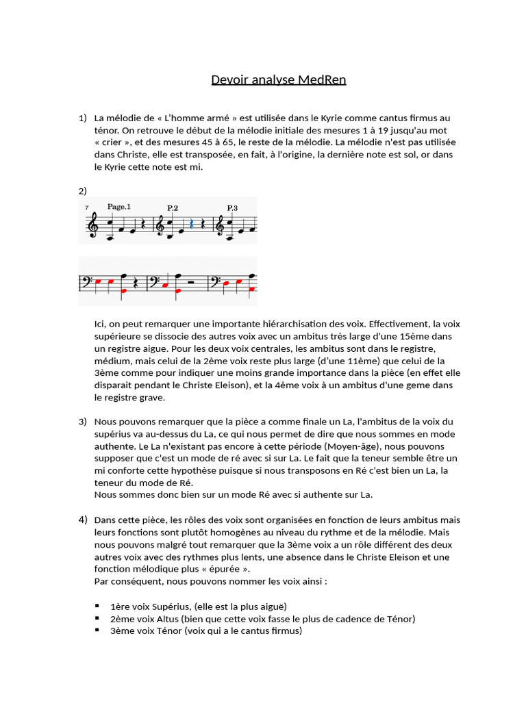 Devoir Analyse MedRen - Document | PDF