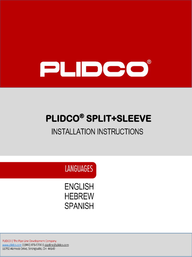 Split Sleeve Install | PDF