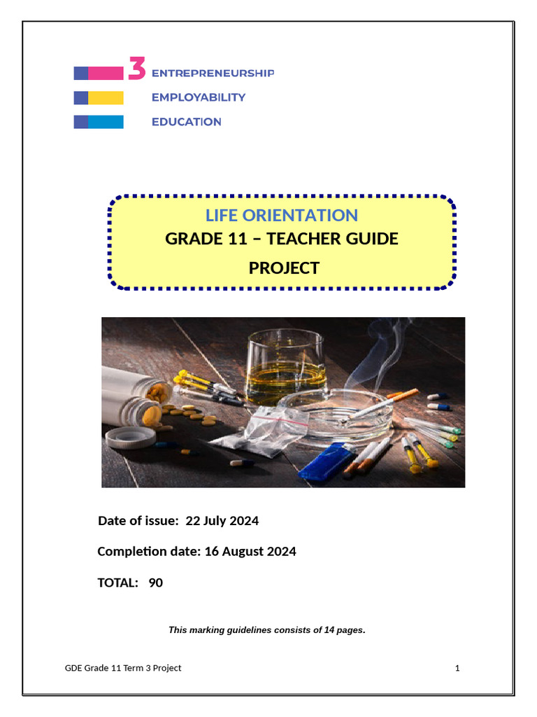 2. 2024 Grade 11 LO Term 3 Projecct TG - 19-07-2024 | PDF