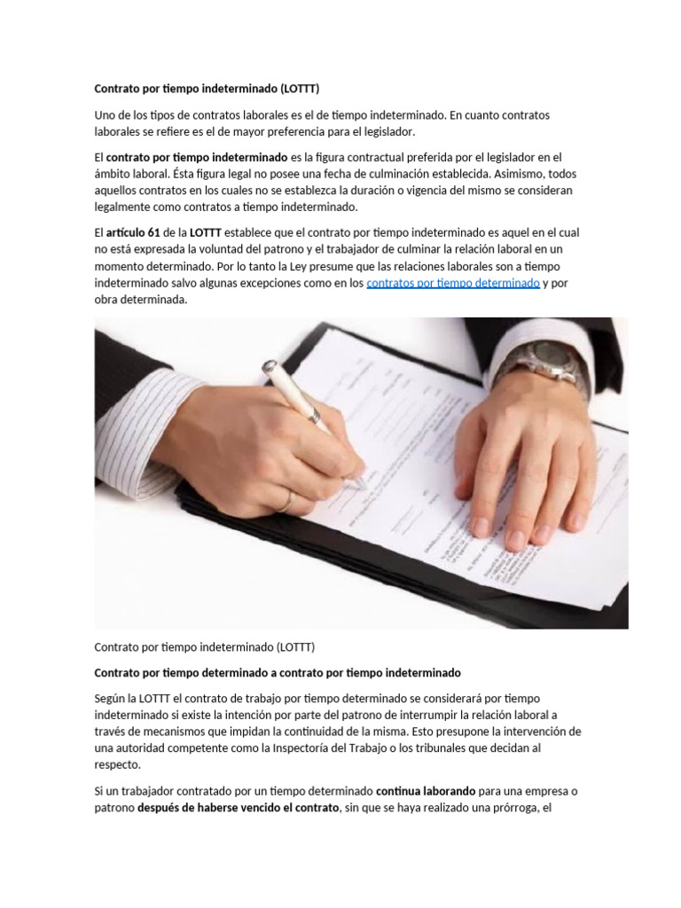 Contrato Por Tiempo Indeterminado | PDF