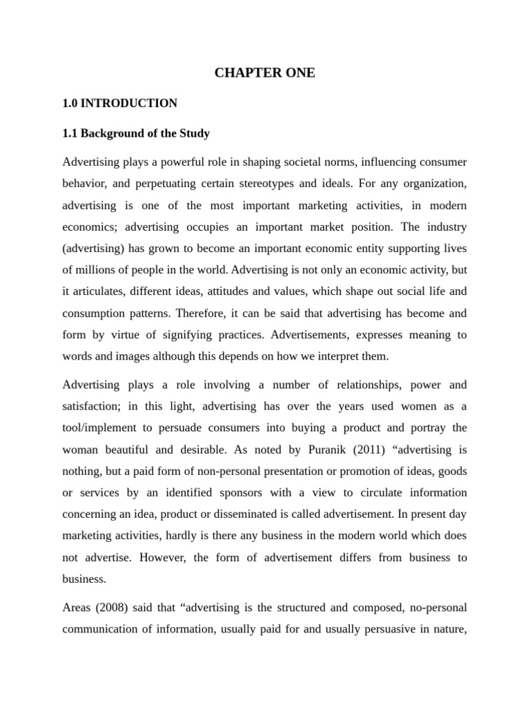 Project Chapter One | PDF