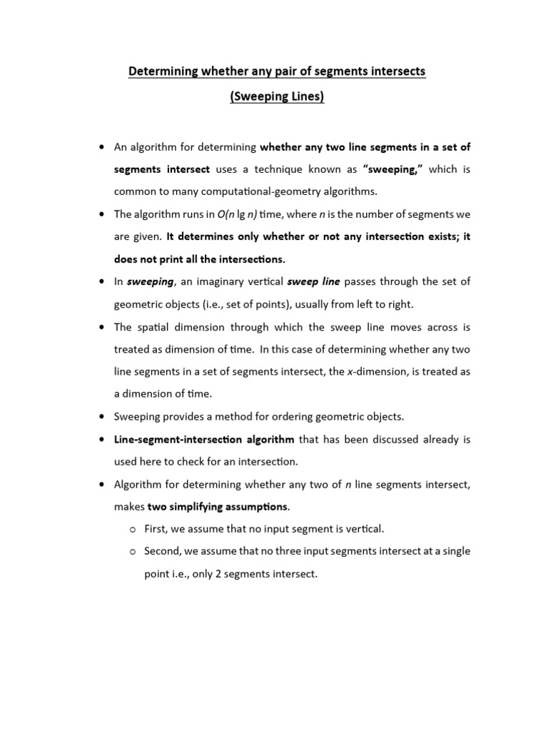 Sweeping Lines | PDF