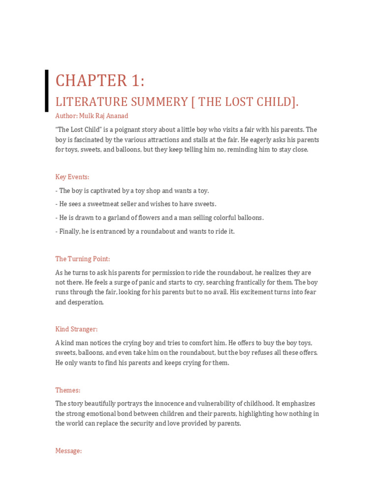 The Lost Child...... | PDF