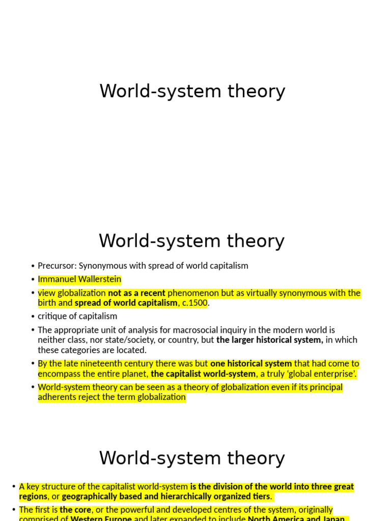 World System | PDF