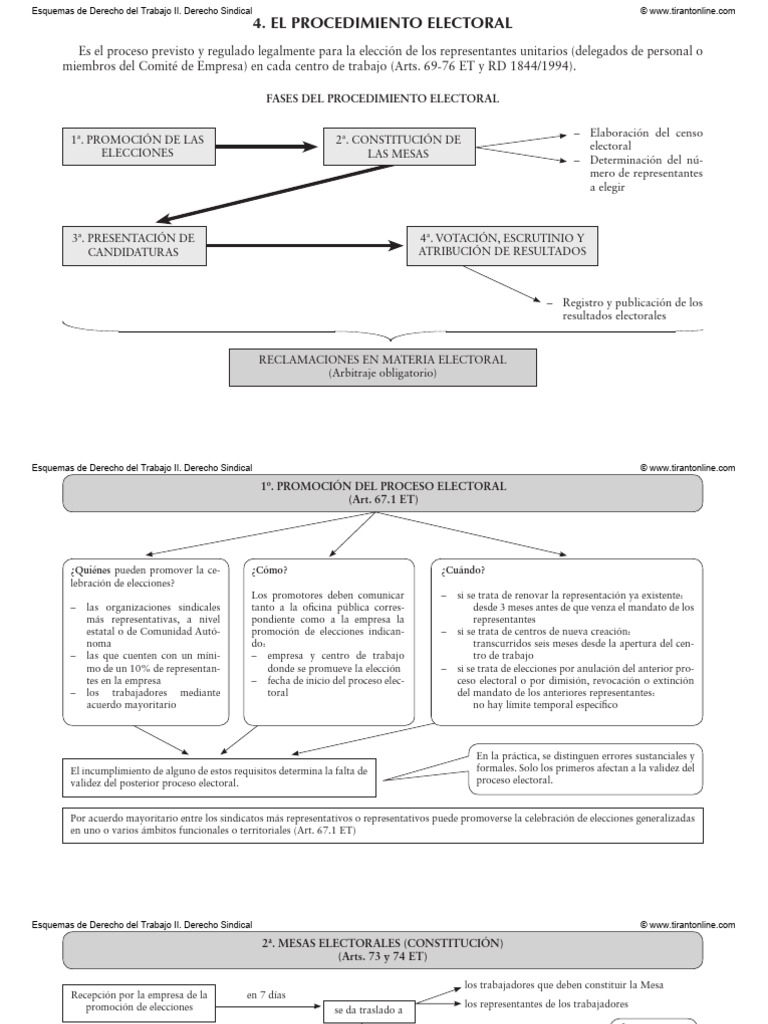 Esquema-Procedimiento Elecciones Sindicales | PDF