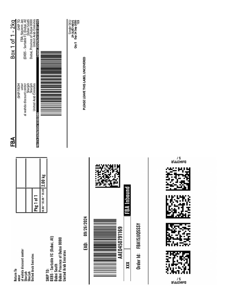 5 Units Reedle Shot Box Label | PDF