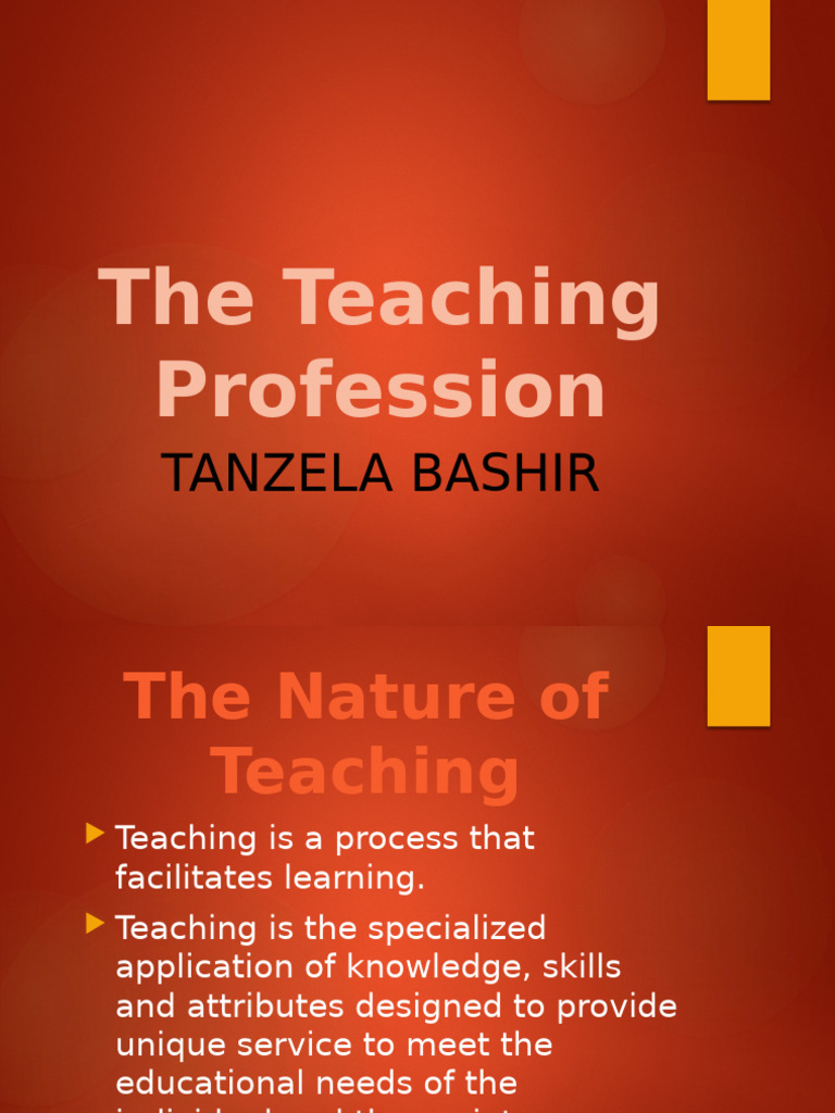 Unit 1 Theteaching Profession | PDF | Teachers | Career & Growth