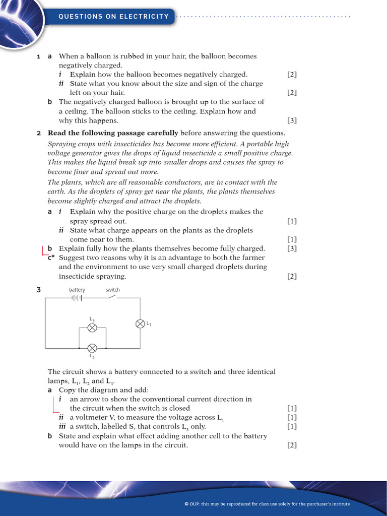 Igcse Phy Electricity | PDF