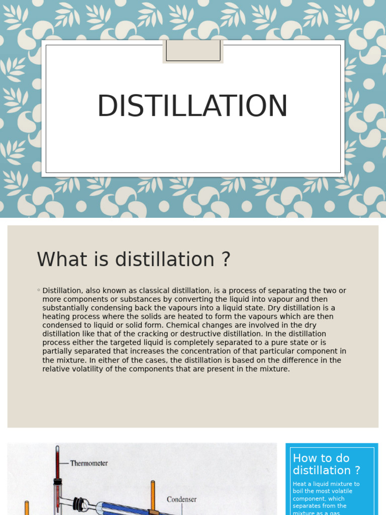 Distillation Ppt | PDF