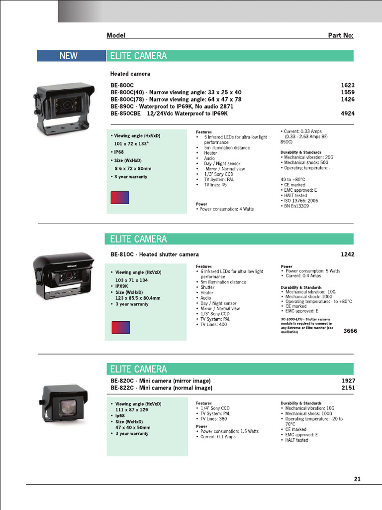 Brigade Camera Monitor System Be 800c | PDF