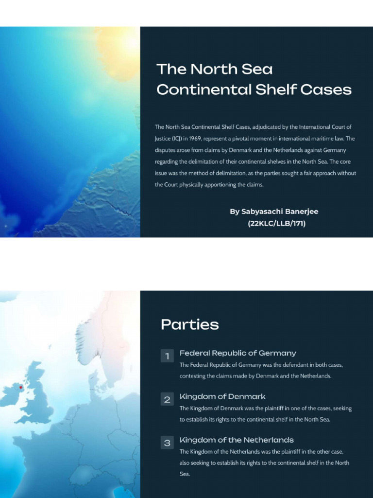 The North Sea Continental Shelf Cases Page 0001 | PDF