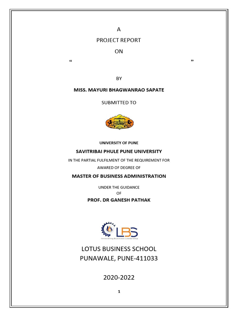 Mayuri Sapate SIP Project | PDF