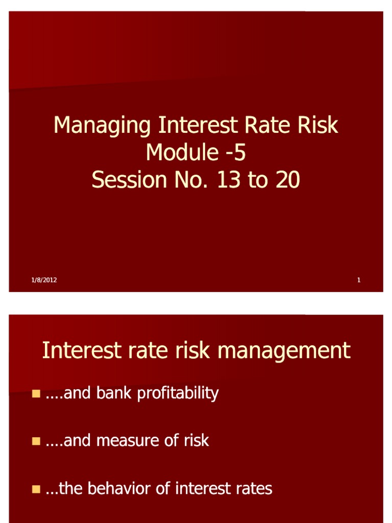 13 To 20 Interest Rate Risk Management | PDF | Swap (Finance) | Bonds ...