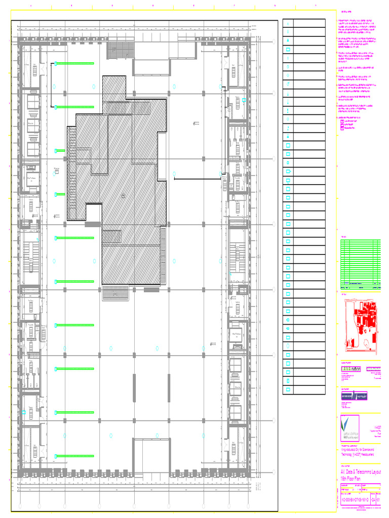 AV, Data & Telecomms Layout 16th Floor Plan: - DA - 01 KC-000-BM-DT-05 ...