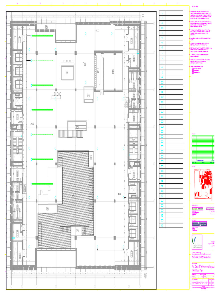 AV, Data & Telecomms Layout 14th Floor Plan: - DA - 01 KC-000-BM-DT-05 ...