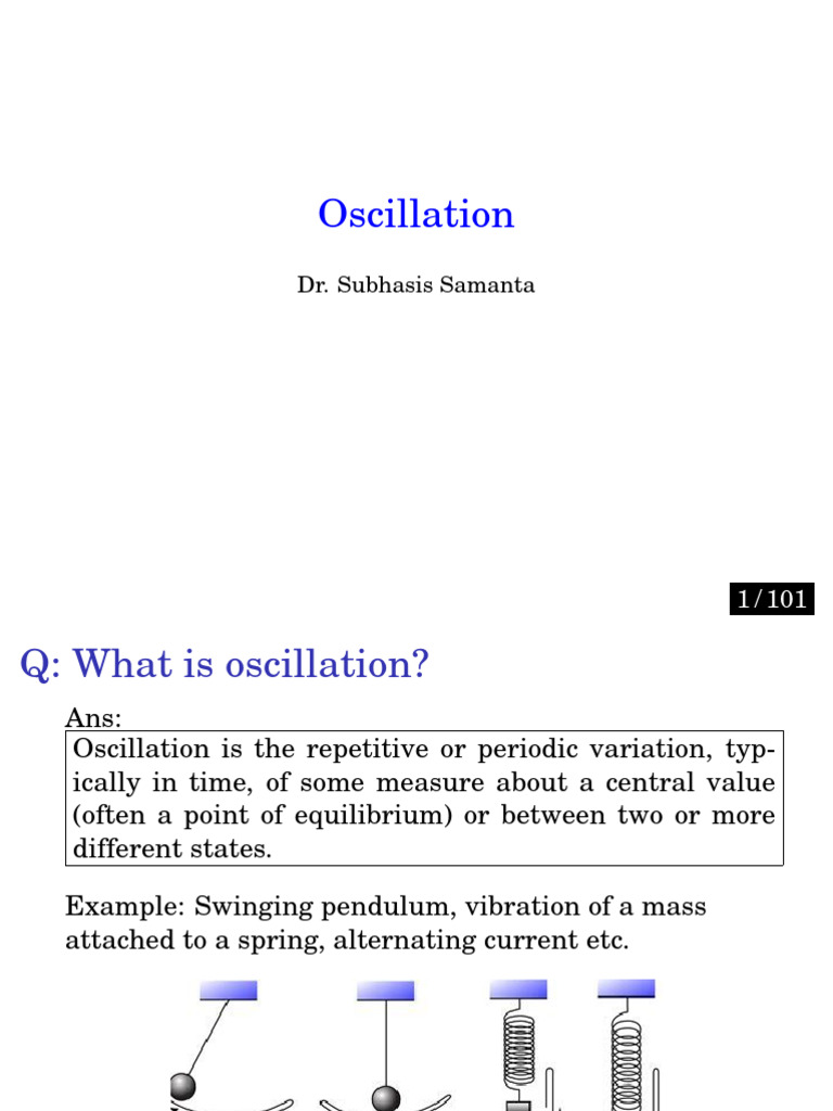 Oscillation Presentation | PDF | Damping | Oscillation