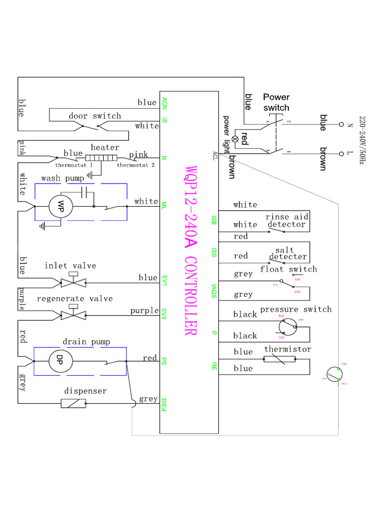 1) Wiring Diagram (Ms452w-s) | PDF