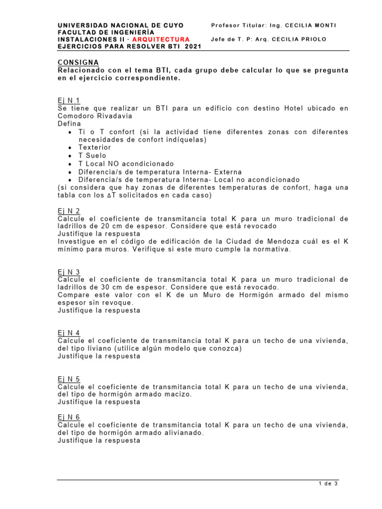 INST 2 - EJERCICIOS DE BTI | PDF