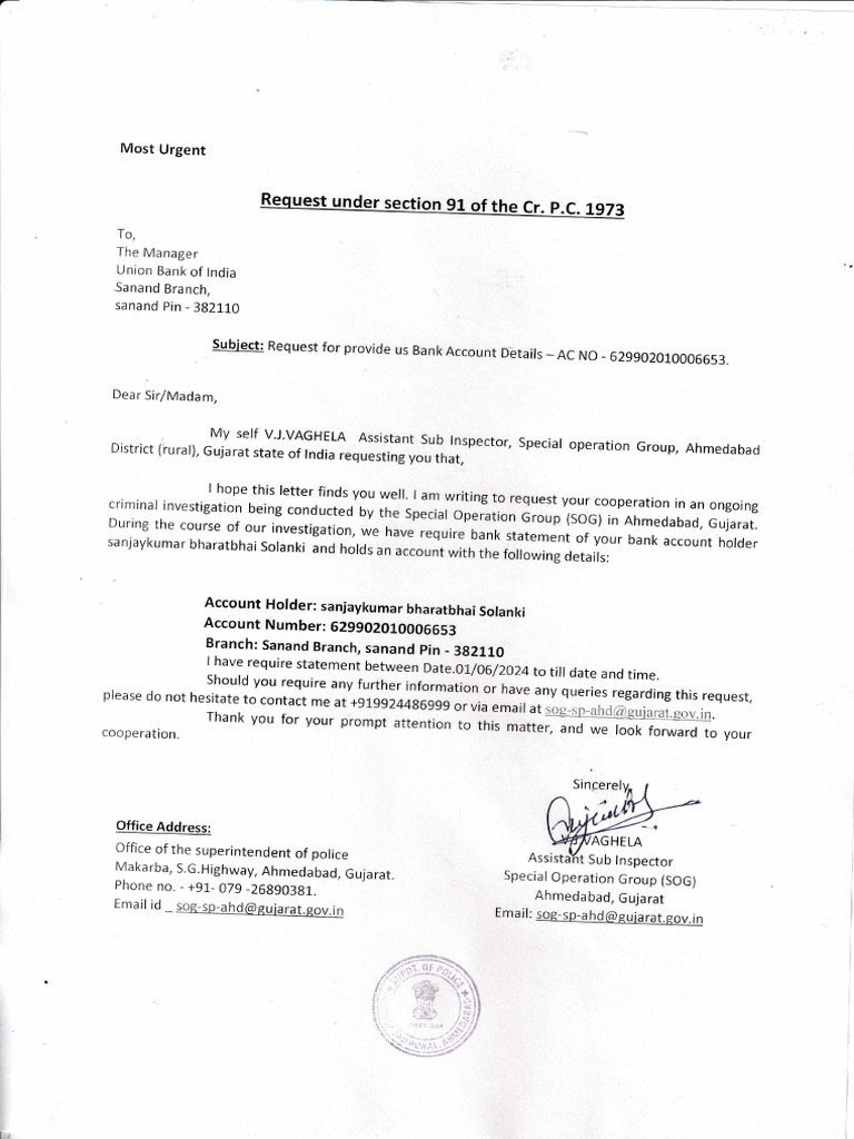 CRPC - 91 Sanjaykumar Solanki | PDF