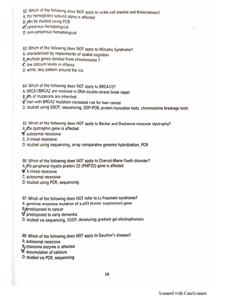 ASCP MB 700 Questions - Part 12 | PDF