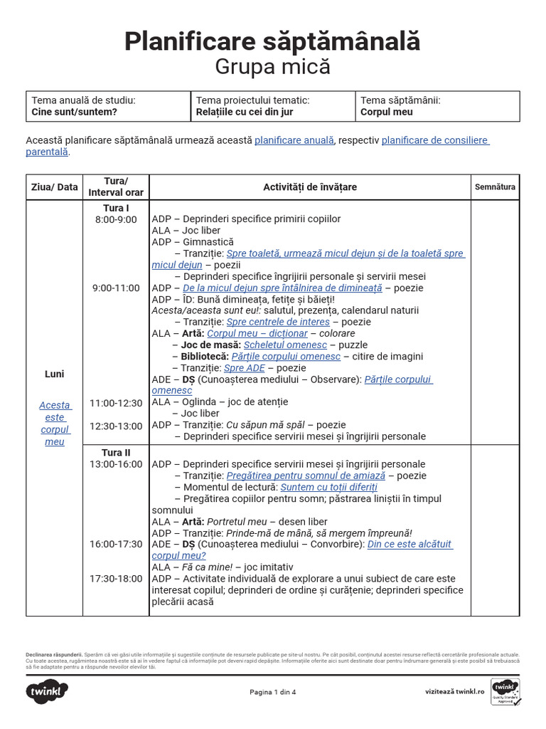 Ro1 MC 1692099183 Corpul Meu Model de Planificare Saptamanala Grupa ...