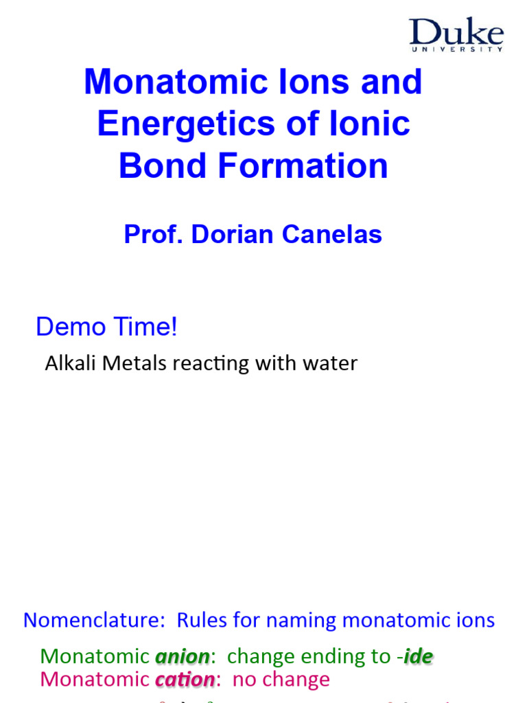 Ionic Bonds | PDF