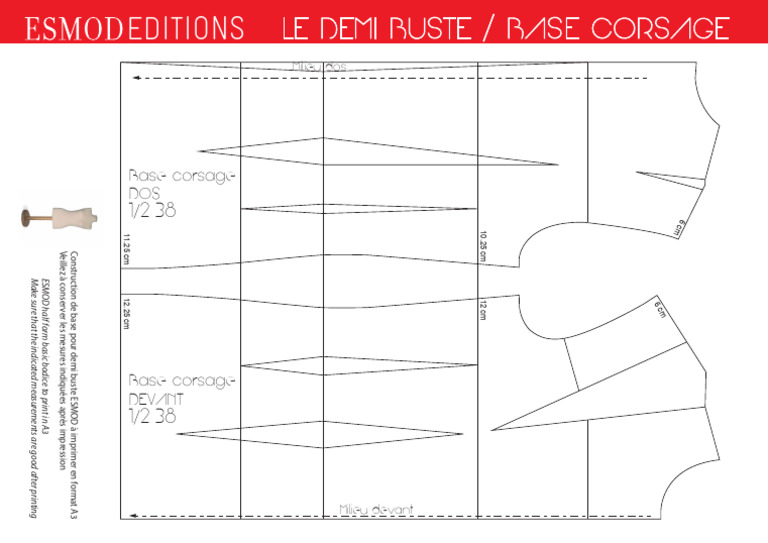 Esmod A3 Basic Bodice Base Corsage | PDF
