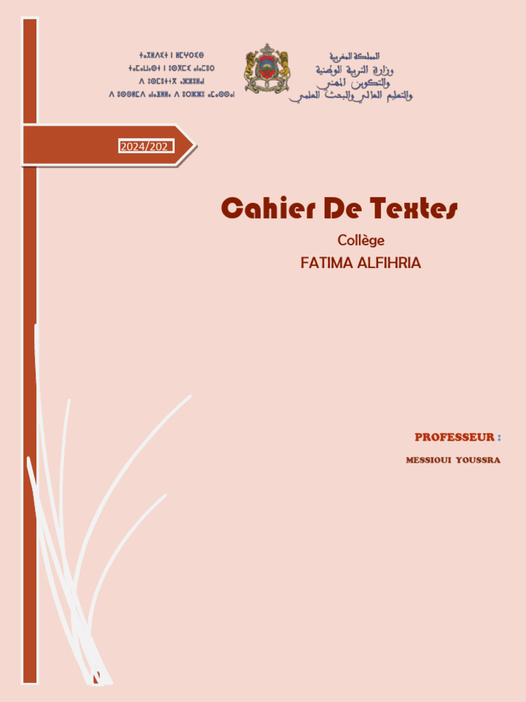 Cahier de Texte 2 Apic 6 7 | PDF