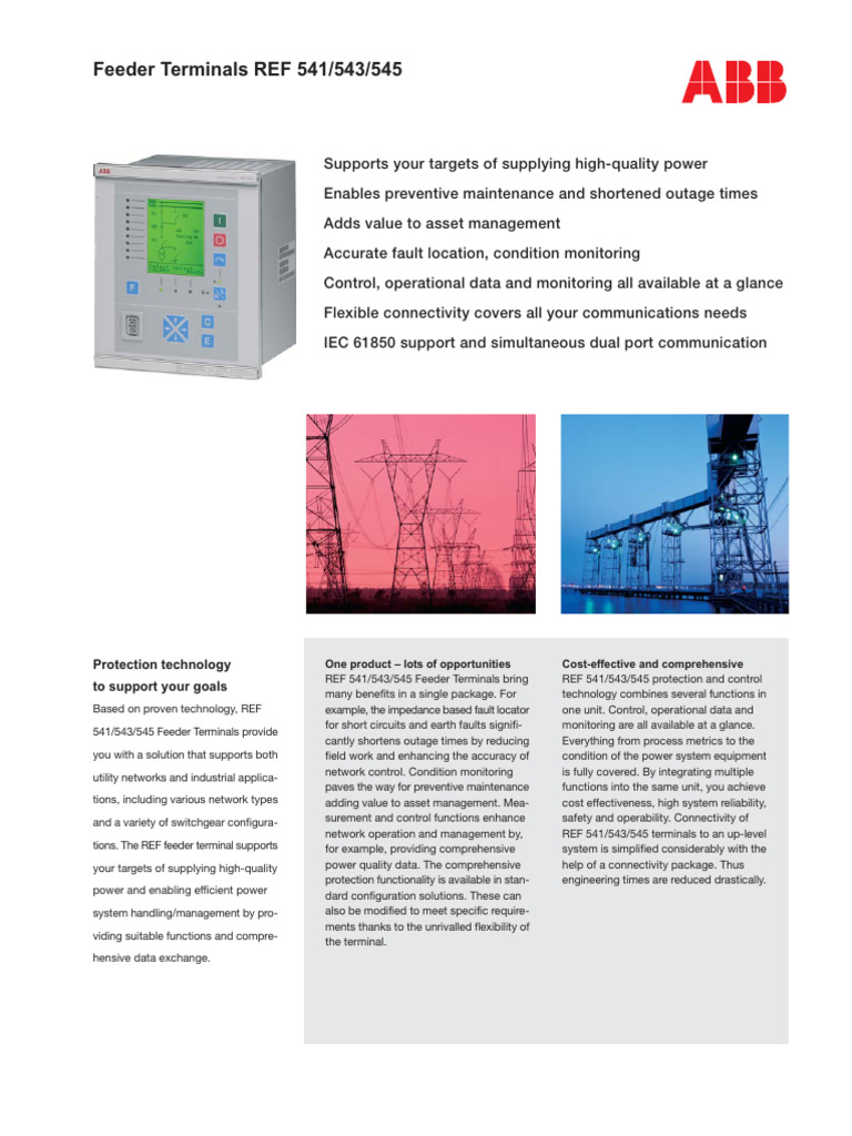 REF541 543 545 Brochure | PDF