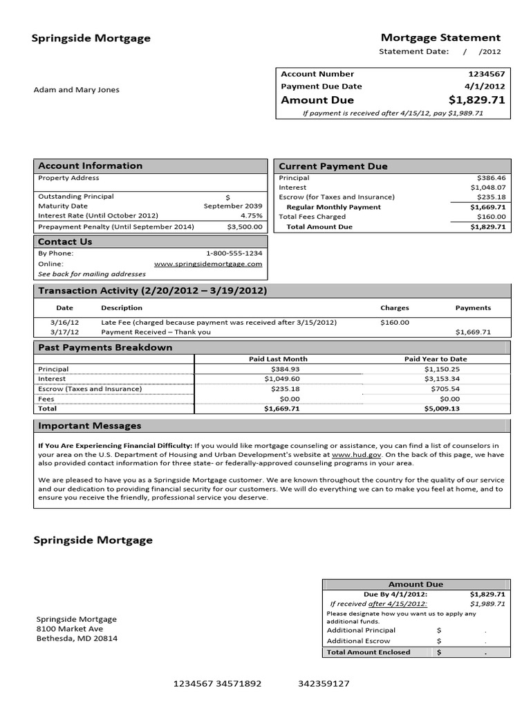 Mortgage number sample | PDF
