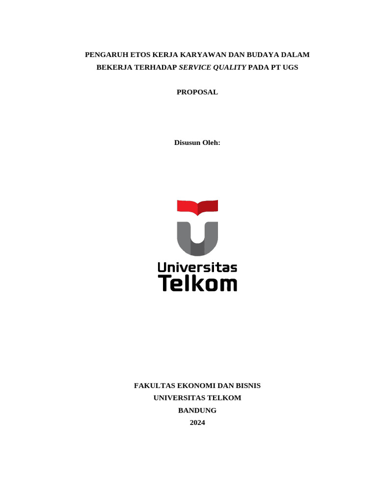 Proposal Serqual Ugs Bab 1 | PDF