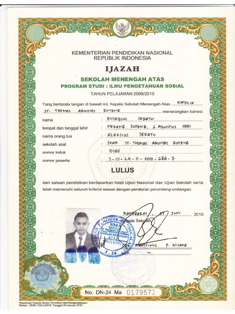 Ijazah Sma PDF | PDF