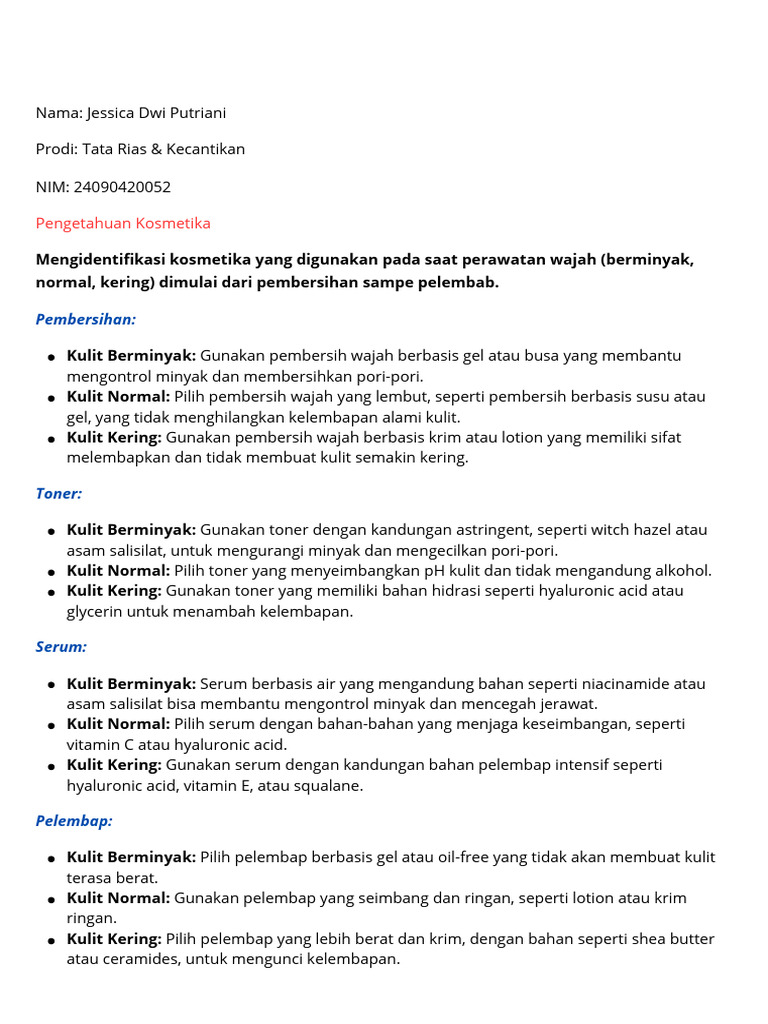 Nama Jessica Dwi Putriani PDF | PDF