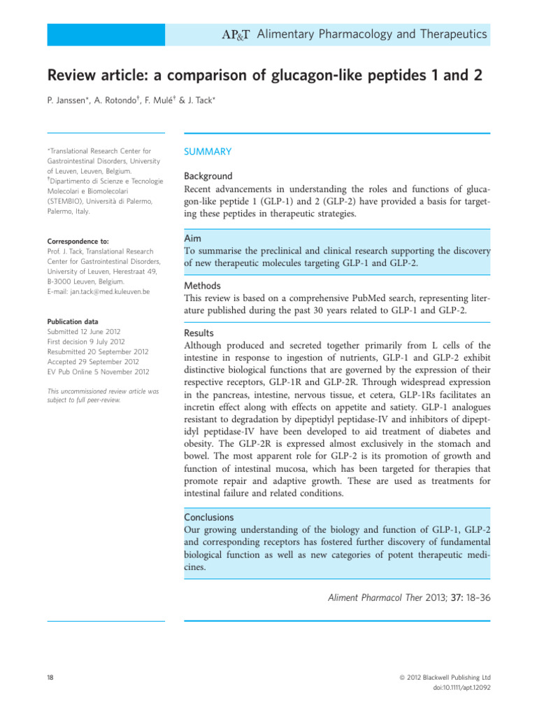 Tedu Lira - Aliment Pharmacol Ther - 2012 - Janssen - Review Article | PDF