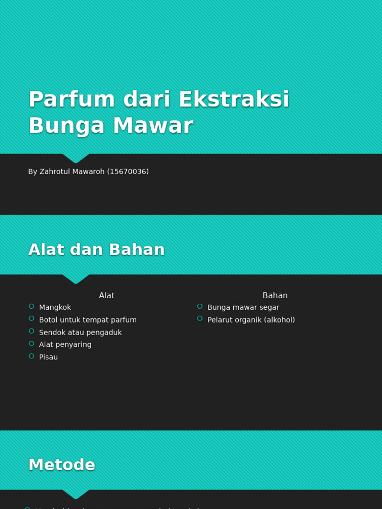 Parfum Dari Ekstraksi Bunga Mawar | PDF