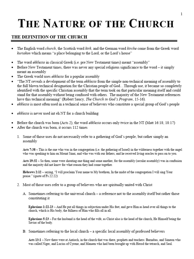 Class 2 The Nature of The Church | PDF