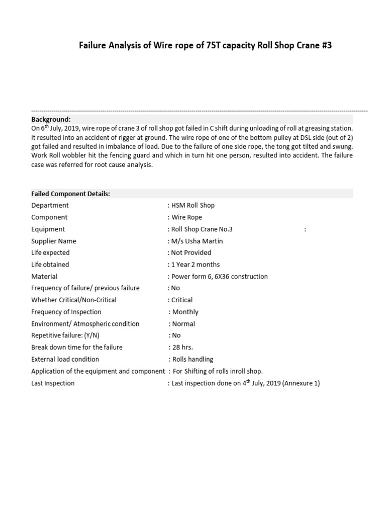 Wire Rope at HSM | PDF