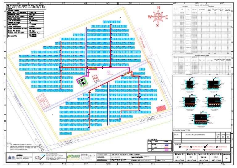 Solar Panel GA Layout Ground Mount Project Sample | PDF