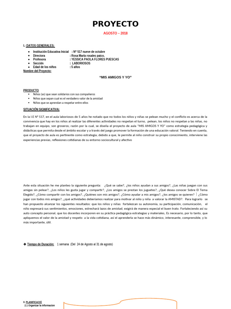 2do Proyecto de Agosto | PDF